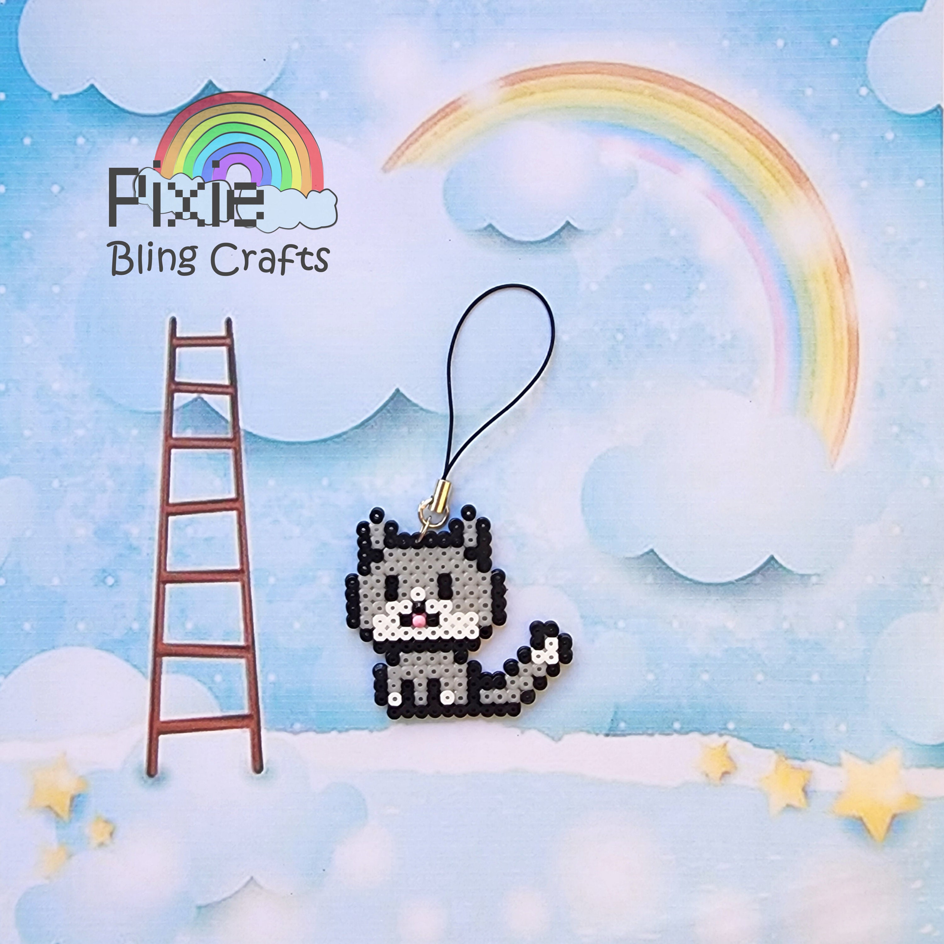 Hama Perler Beads Cat Dogs for Bags, Backpacks, Clothes, Keychain ...