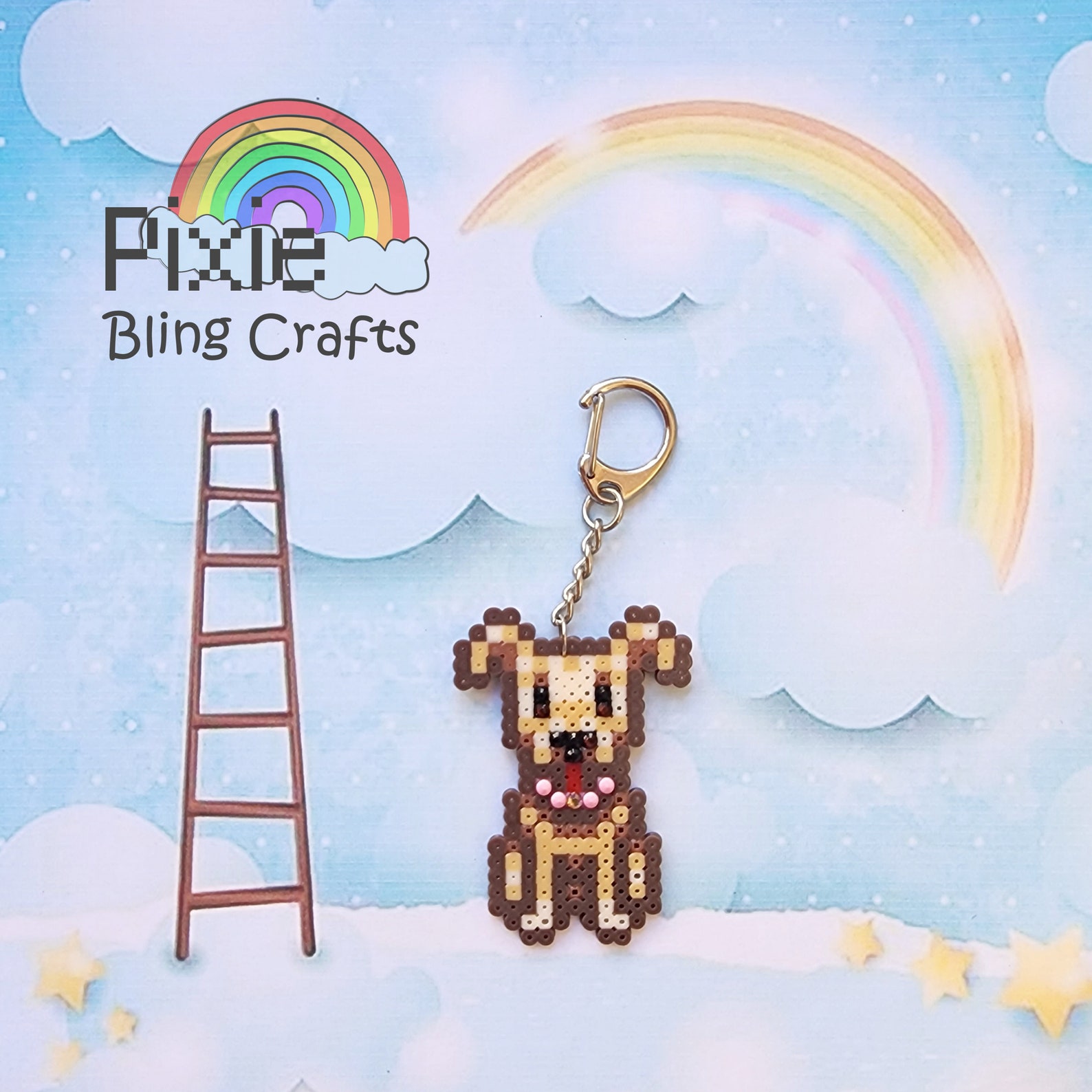 Hama Perler Beads Cat Dogs for Bags, Backpacks, Clothes, Keychain ...