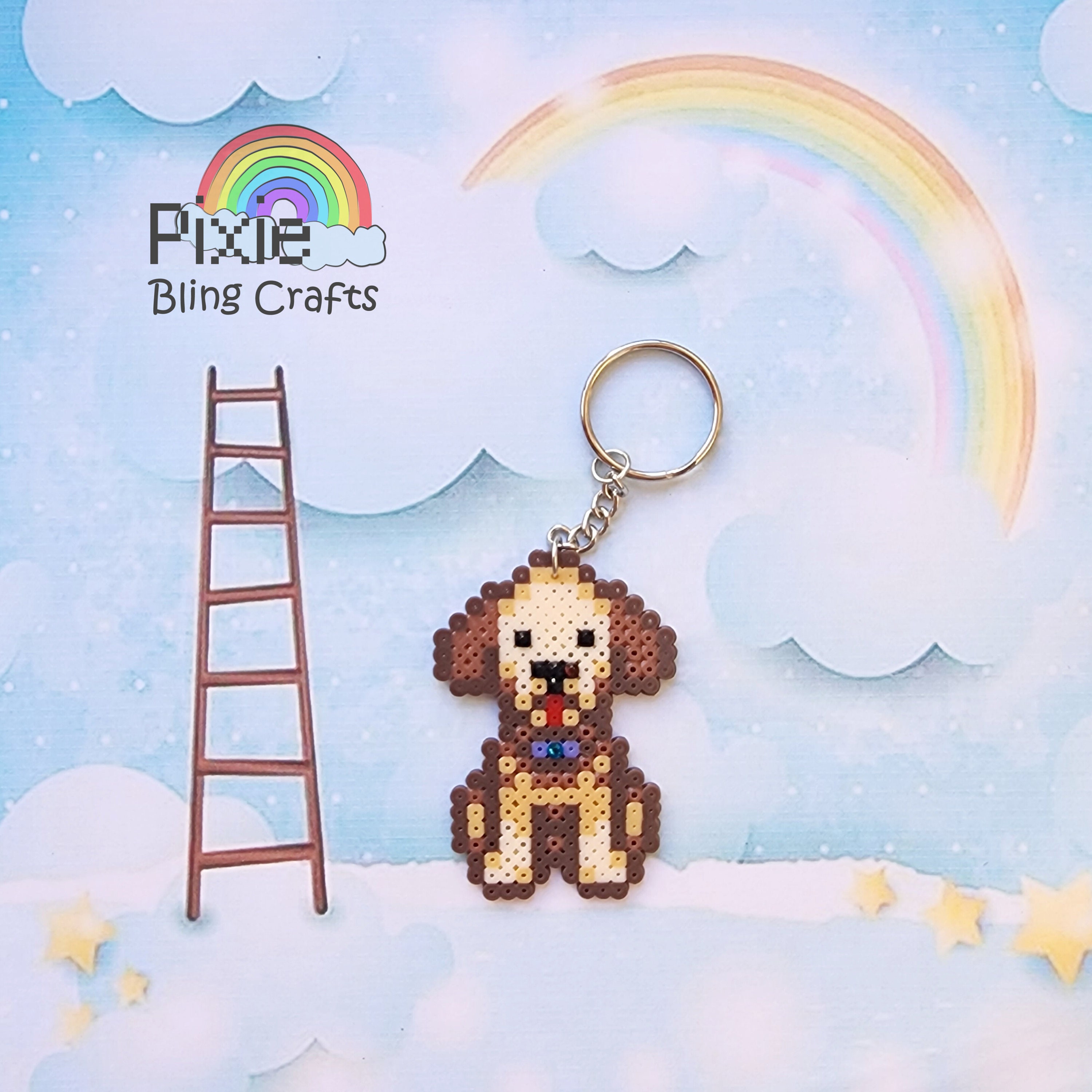 Hama Perler Beads Cat Dogs for Bags, Backpacks, Clothes, Keychain ...