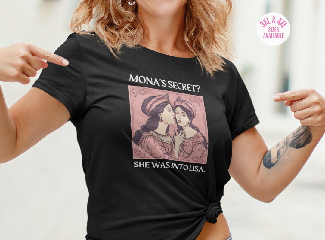 Renaissance Lesbian Secret Tee Mona & Lisa Love Story - Etsy