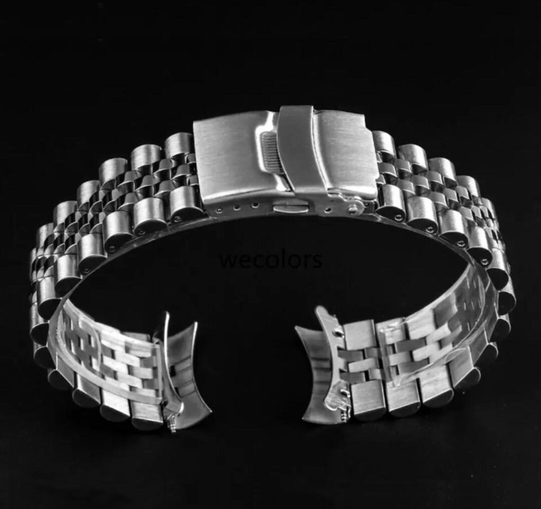 20mm / 22mm Jubilee Strap Bracelet for SEIKO Watch Cases With Curved ...
