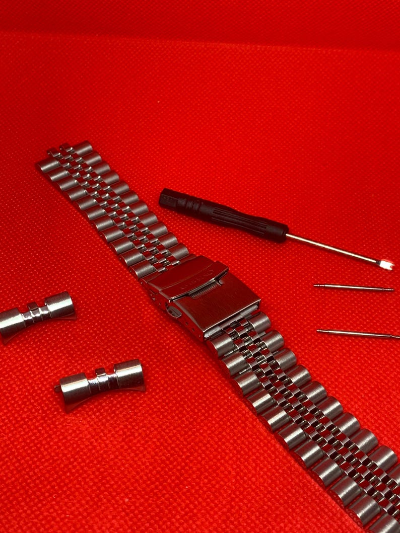 SEIKO 20mm Jubilee Watch Strap Bracelet With Curved Lug Ends - Etsy