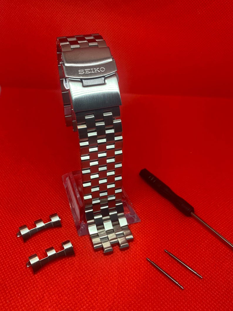 SEIKO 20mm Heavy Duty Watch Strap Bracelet With Curved Lug Ends - Etsy