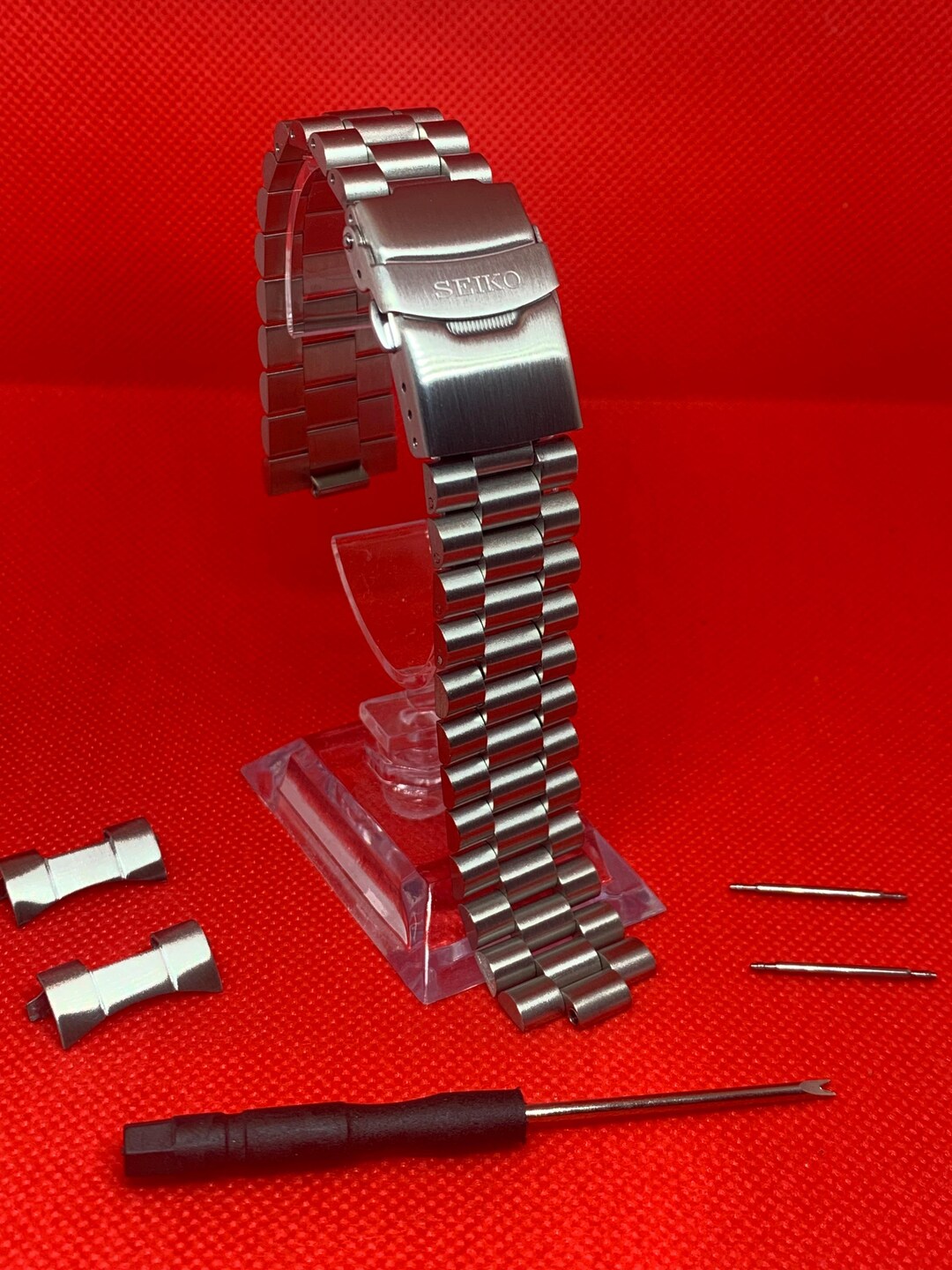 SEIKO 20mm President Watch Strap Bracelet With Curved Lug Ends - Etsy