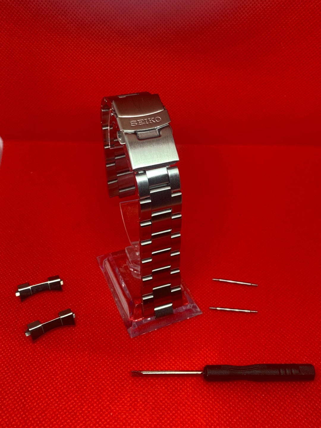 SEIKO 20mm Oyster Watch Strap Bracelet With Curved Lug Ends Plus Free ...