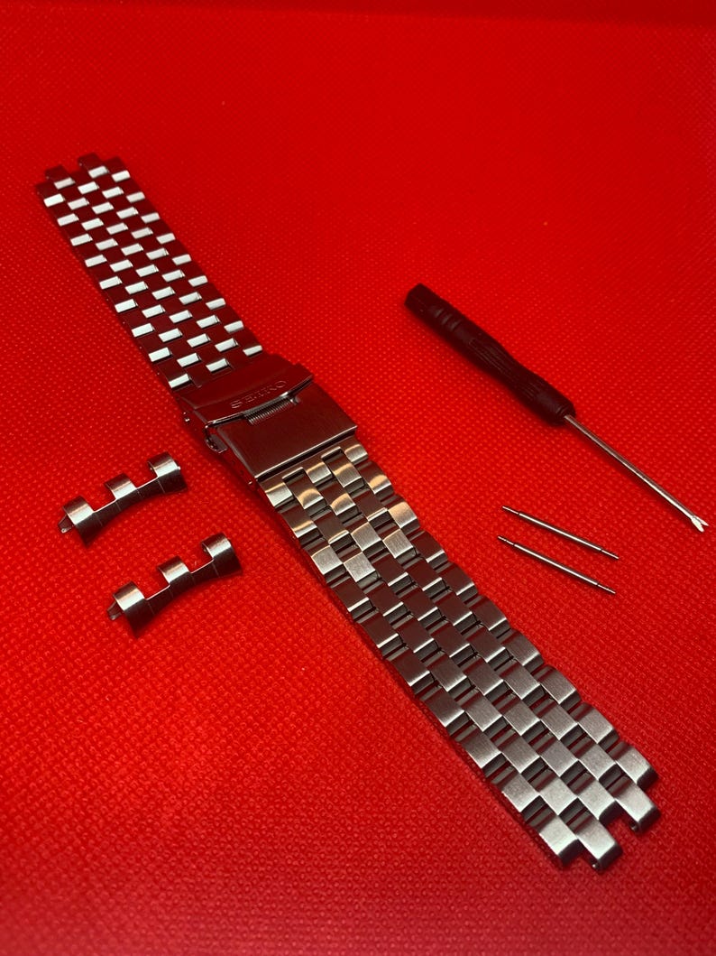 SEIKO 20mm Heavy Duty Watch Strap Bracelet With Curved Lug Ends - Etsy