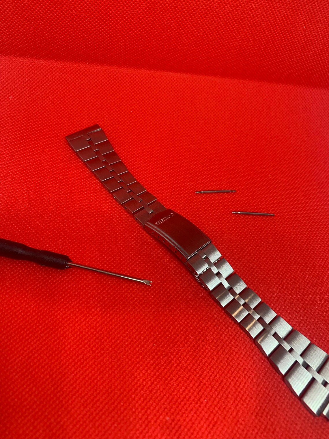 SEIKO BULLHEAD Fishbone 20mm Watch Strap Bracelet Band 6138-0040 6138 ...