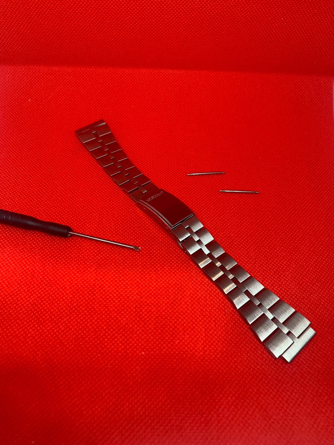 SEIKO BULLHEAD Fishbone 20mm Watch Strap Bracelet Band 6138-0040 6138 ...