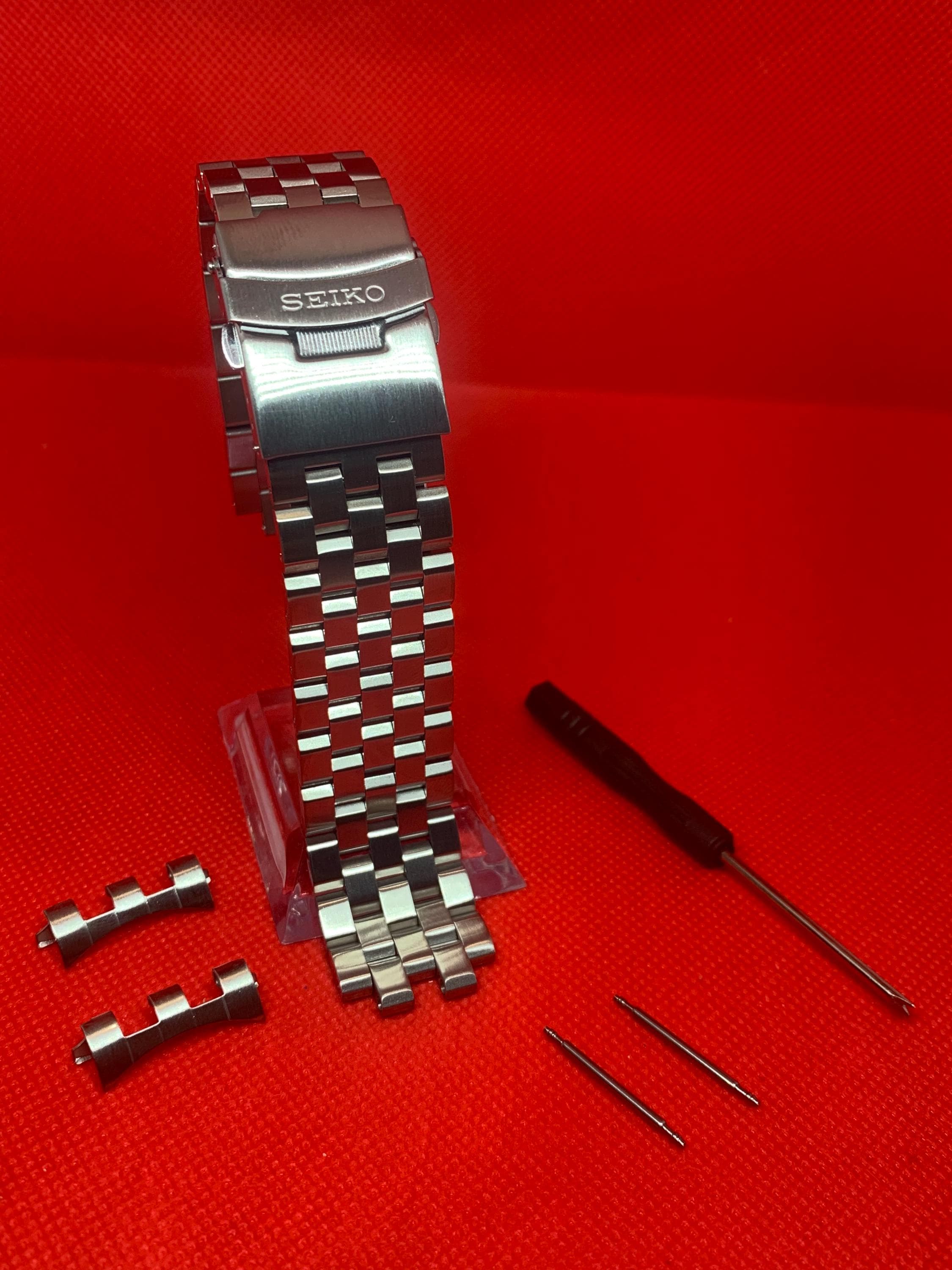 SEIKO 20mm Heavy Duty Watch Strap Bracelet With Curved Lug Ends - Etsy