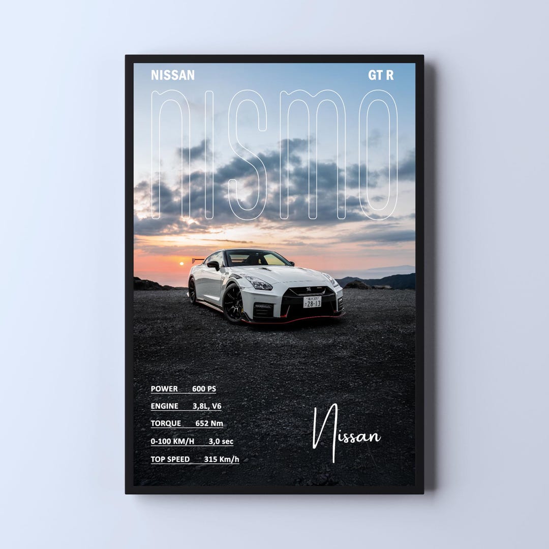 Nissan GT-R Nismo Poster – Digital Car Download | 600 HP JDM Legend ...