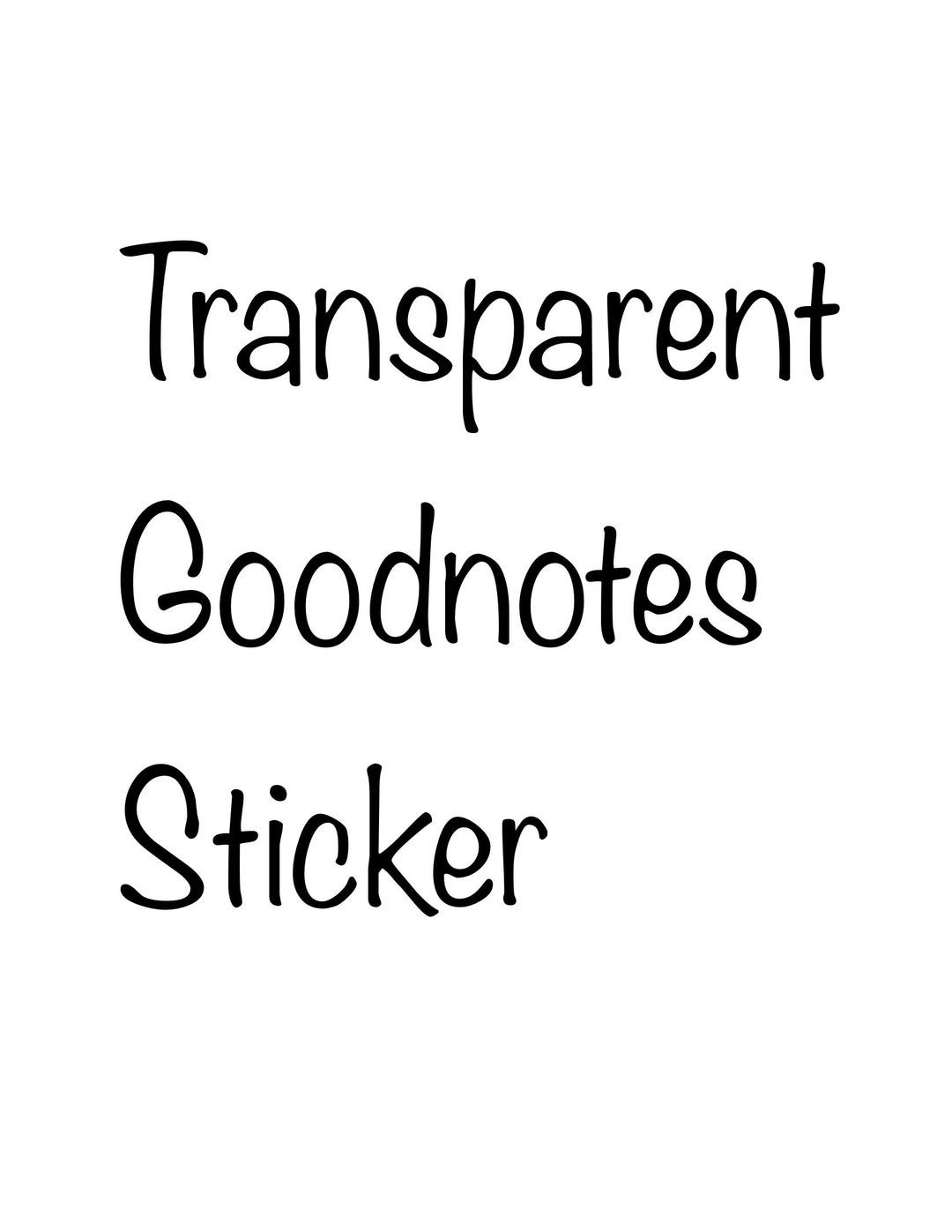 Transparent Goodnotes Stickers - Etsy
