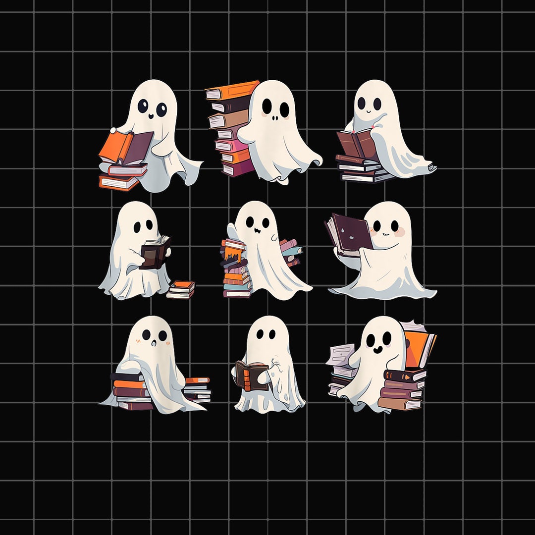 Teacher Ghost Reading Book PNG Ghost Books Png Books - Etsy