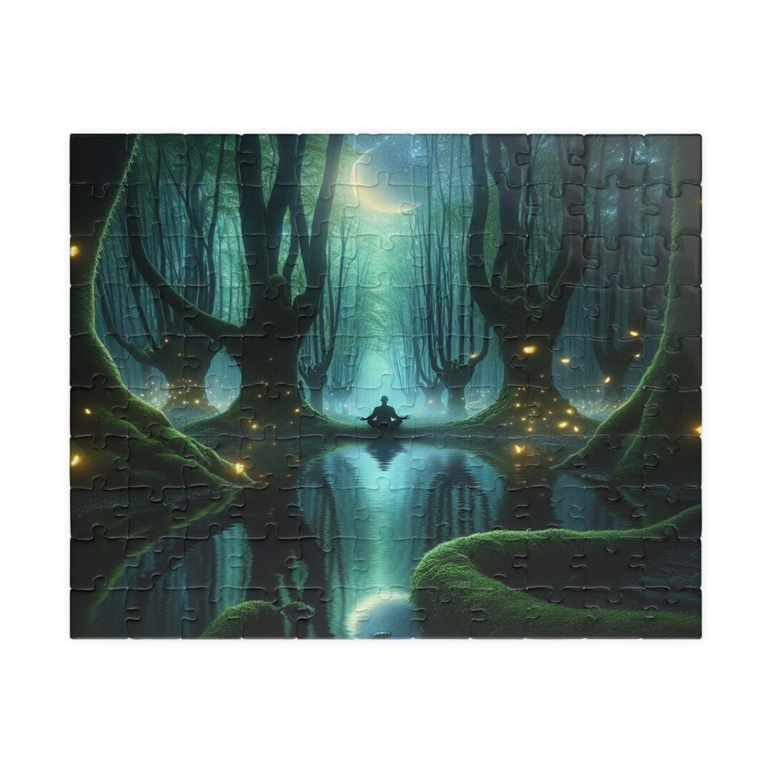 Enchanted Forest Meditation Puzzle - Mystical Serenity in (110, 252 ...