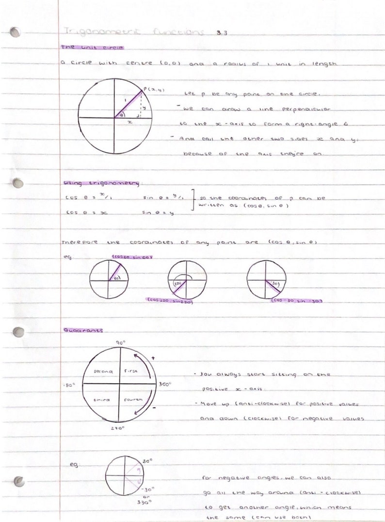 Leaving Cert Higher Level Maths Notes - Etsy