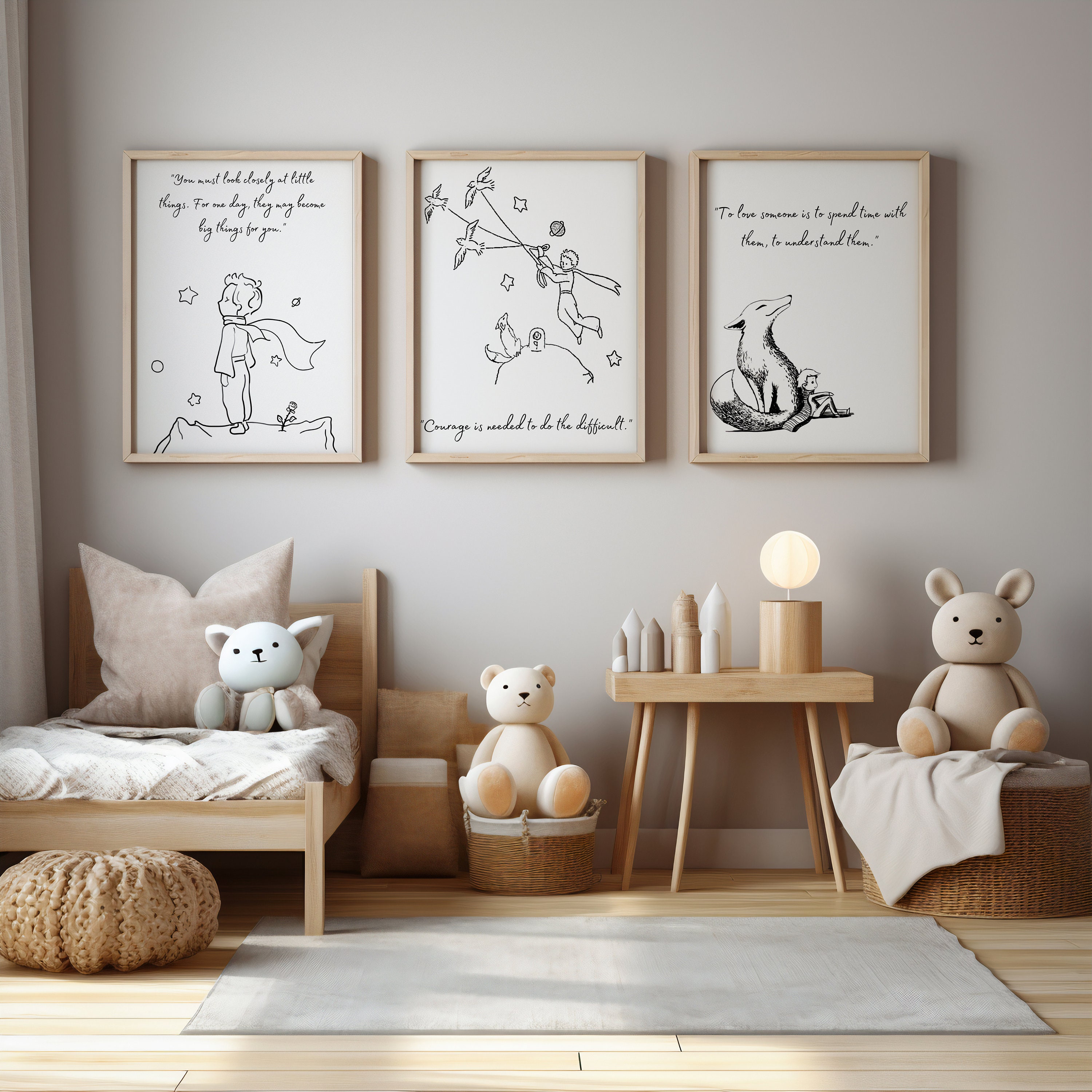 Set of 6 Little Prince Quote Print , Le Petit Prince, DIGITAL DOWNLOAD ...