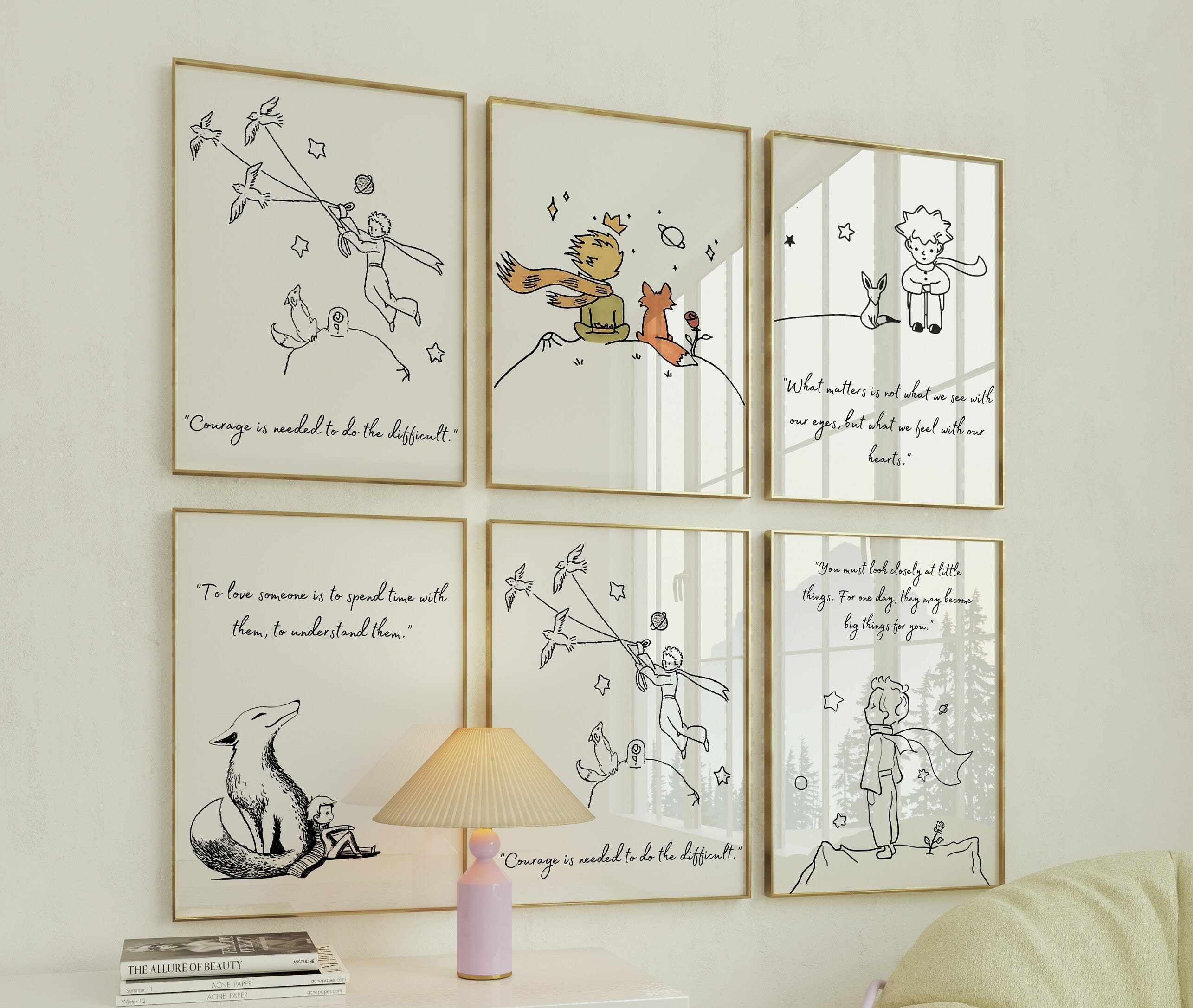 Set of 6 Little Prince Quote Print , Le Petit Prince, DIGITAL DOWNLOAD ...