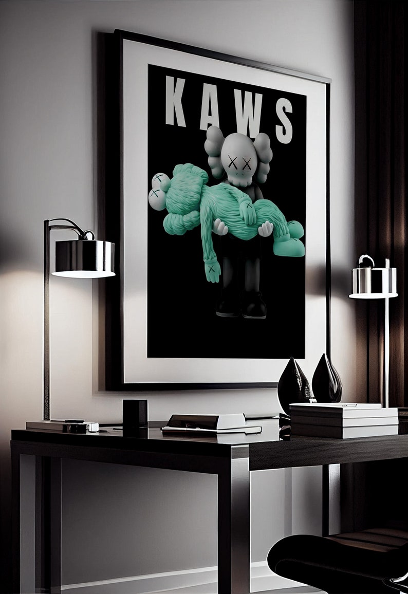 Mint Kaws Poster Set of 3, Hypebeast Wall Art, DIGITAL DOWNLOAD, Modern ...