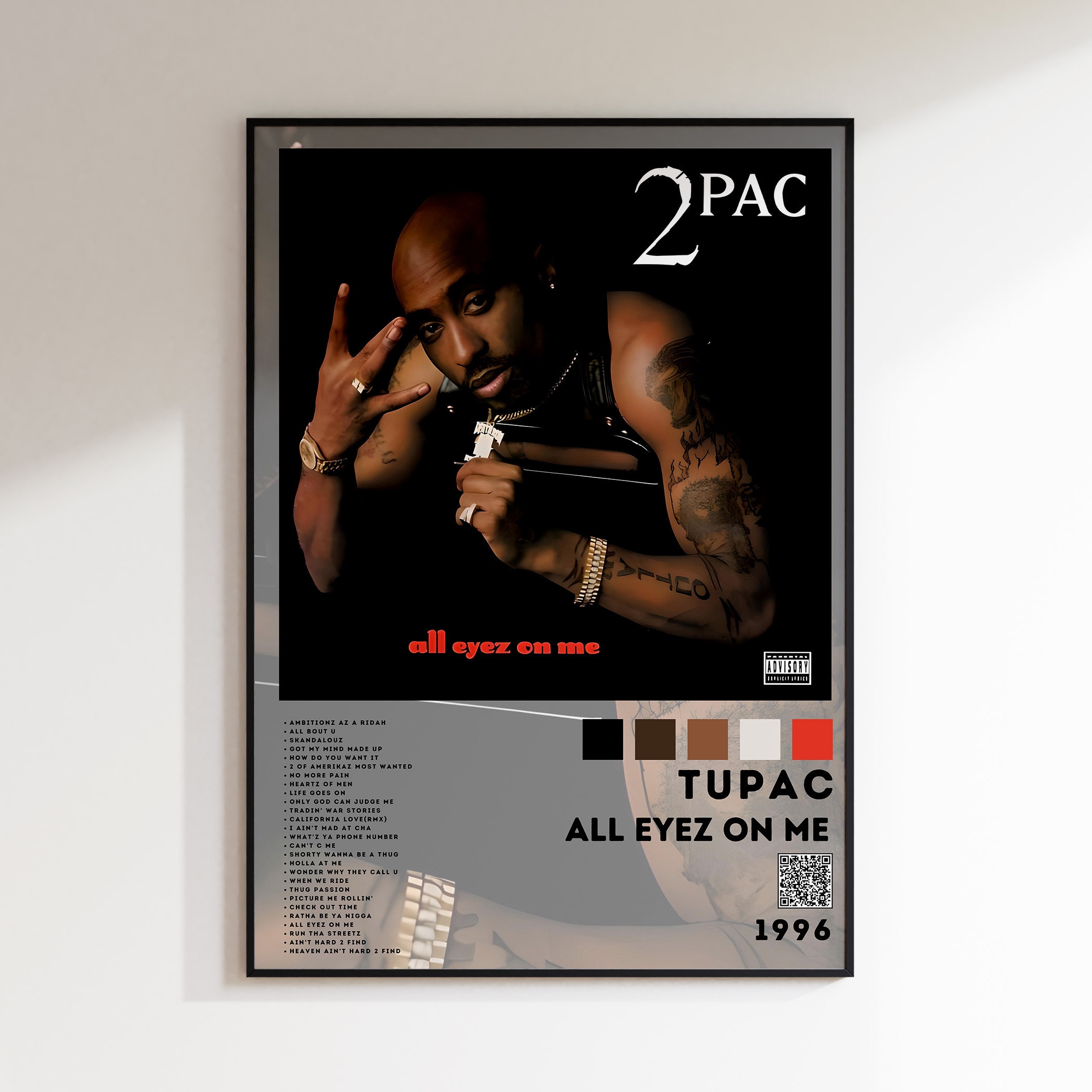 Tupac Album Poster Set of 3, Hip Hop Poster, DIGITAL DOWNLOAD, Rapper ...