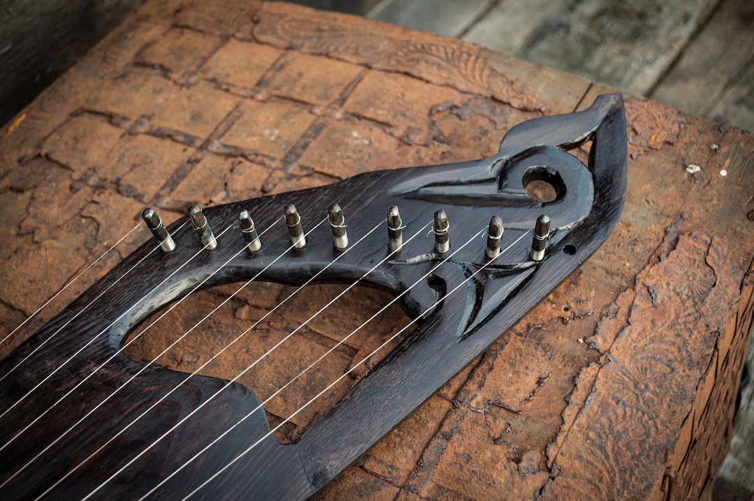 Kantele Black Gusli Folk Instrument 9-strings Kokle Lyre Harp - Etsy