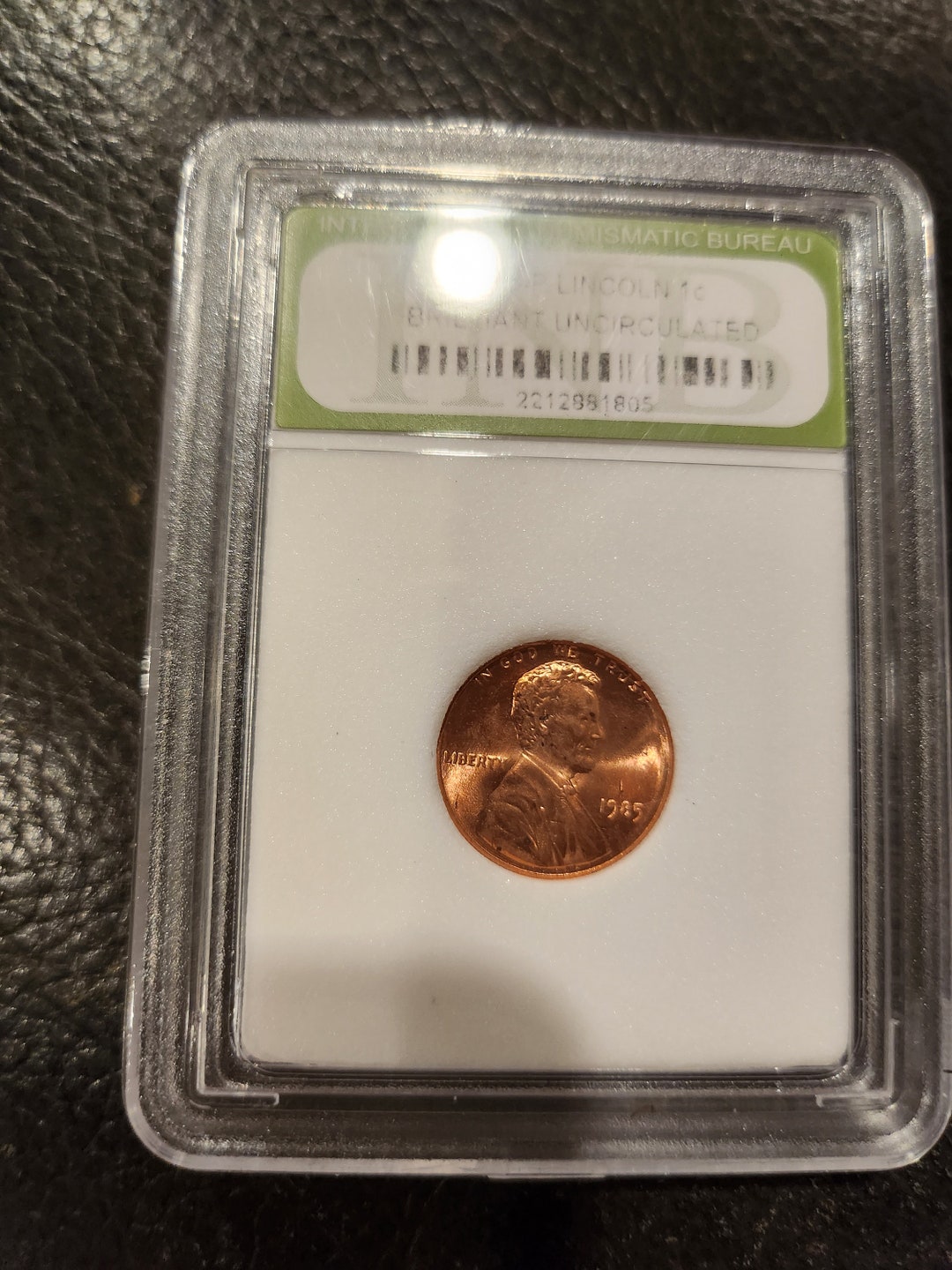 1985 P United States Memorial Cent. Brilliant Uncirculated Coin is in a ...