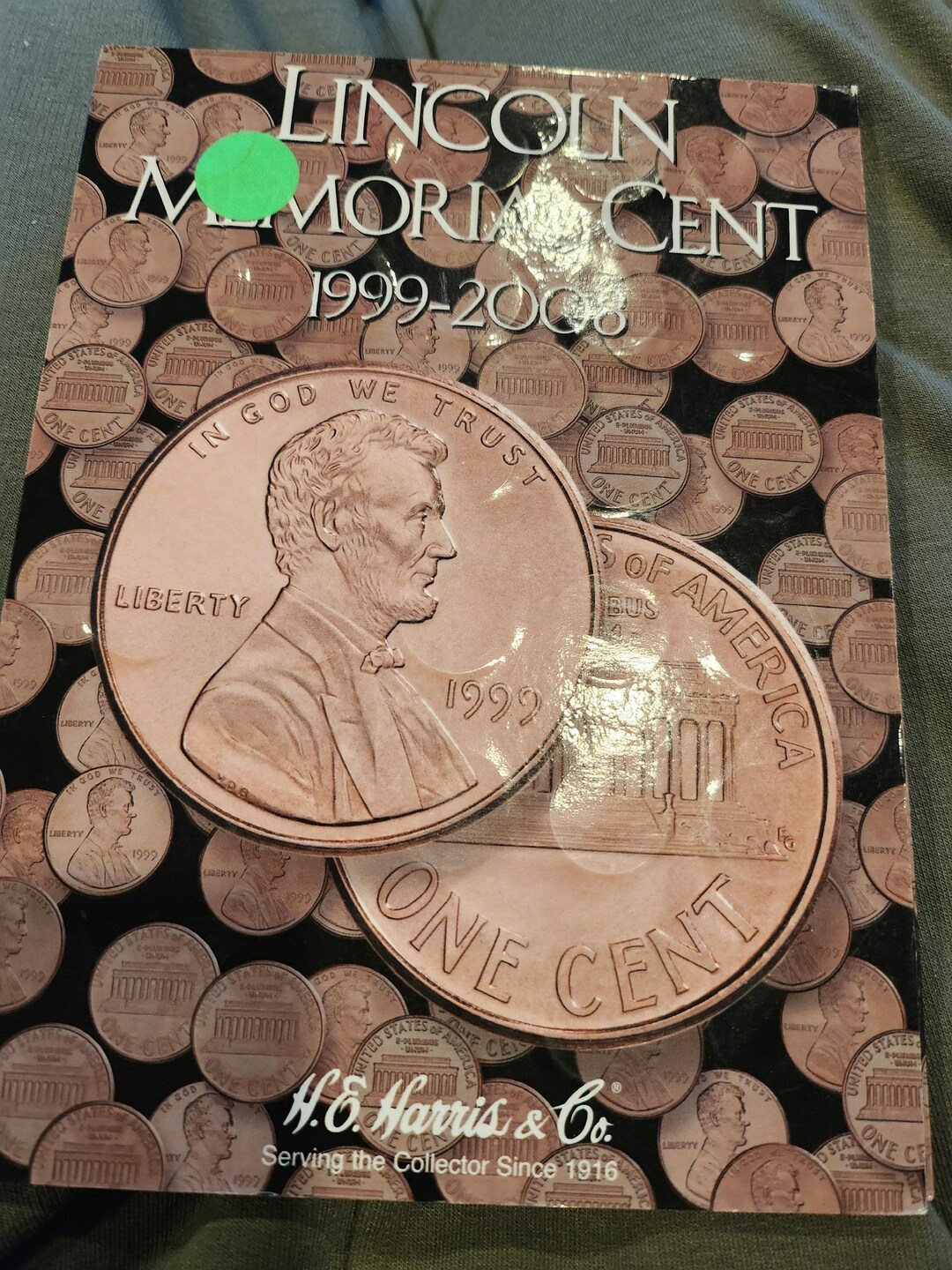 1999 Through 2022 Harris Cent Folder With AU Through BU Memorial Coins ...