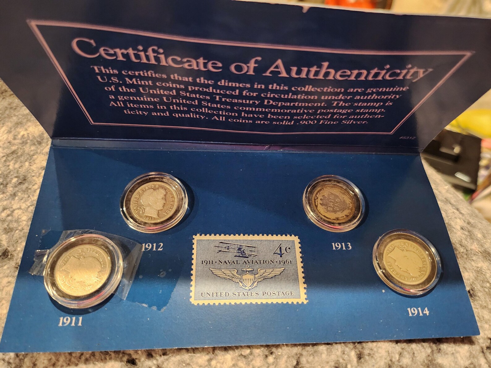 Treasury of United States Silver Dimes Collection From America Historic ...