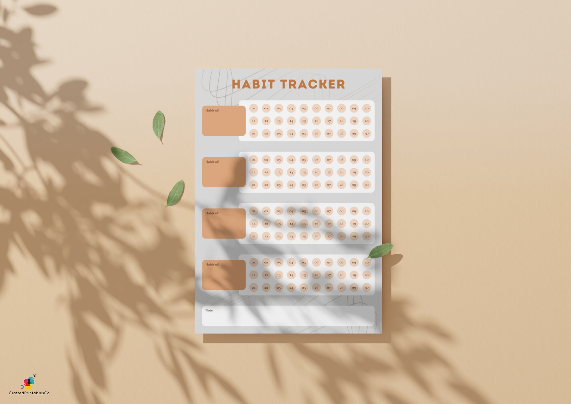Printable Habit Tracker Monthly Habit Tracker Nutrition Tracker Health ...