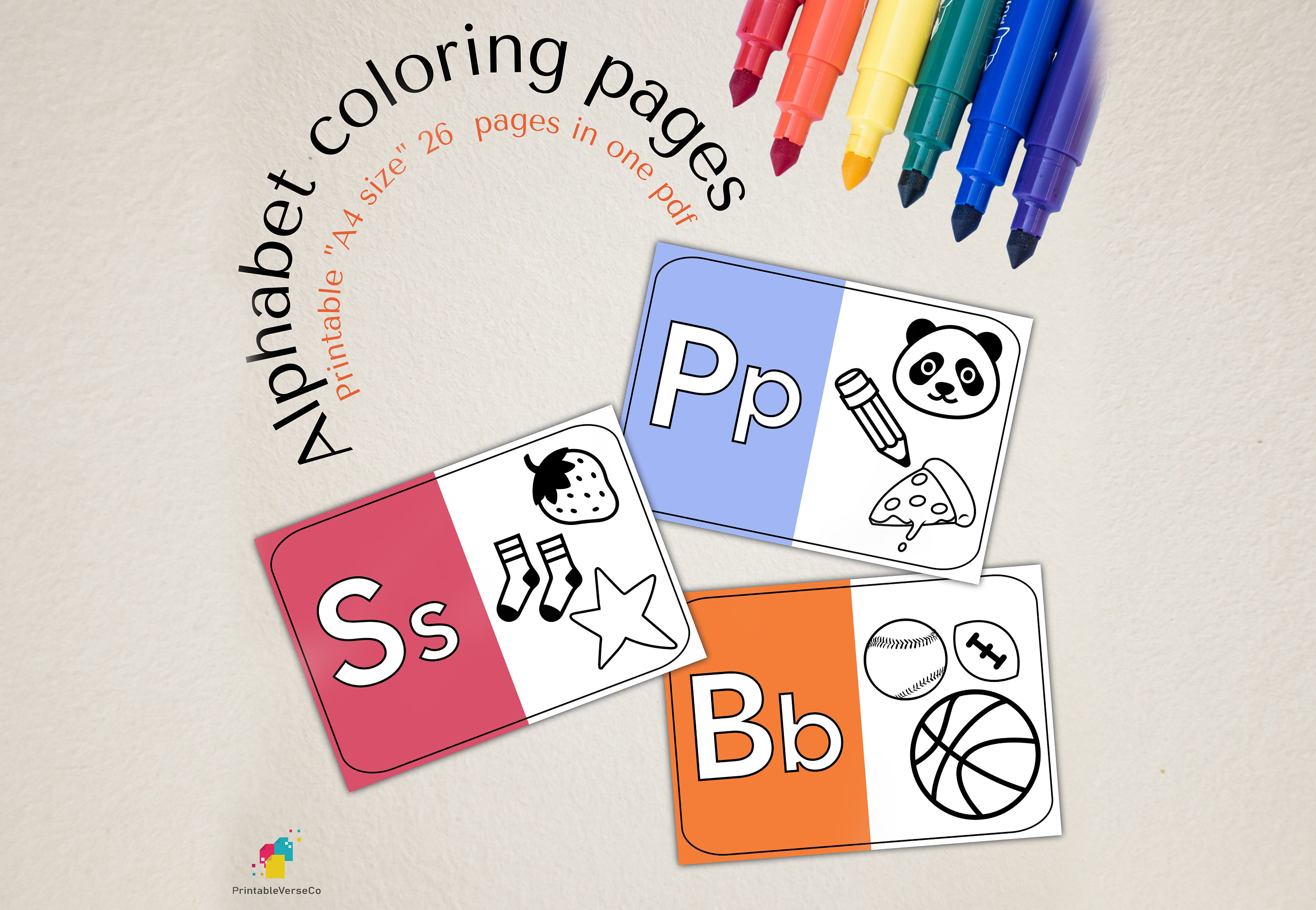 Printable Alphabet Coloring Pages for Kids ABC Preschool Kindergarten ...