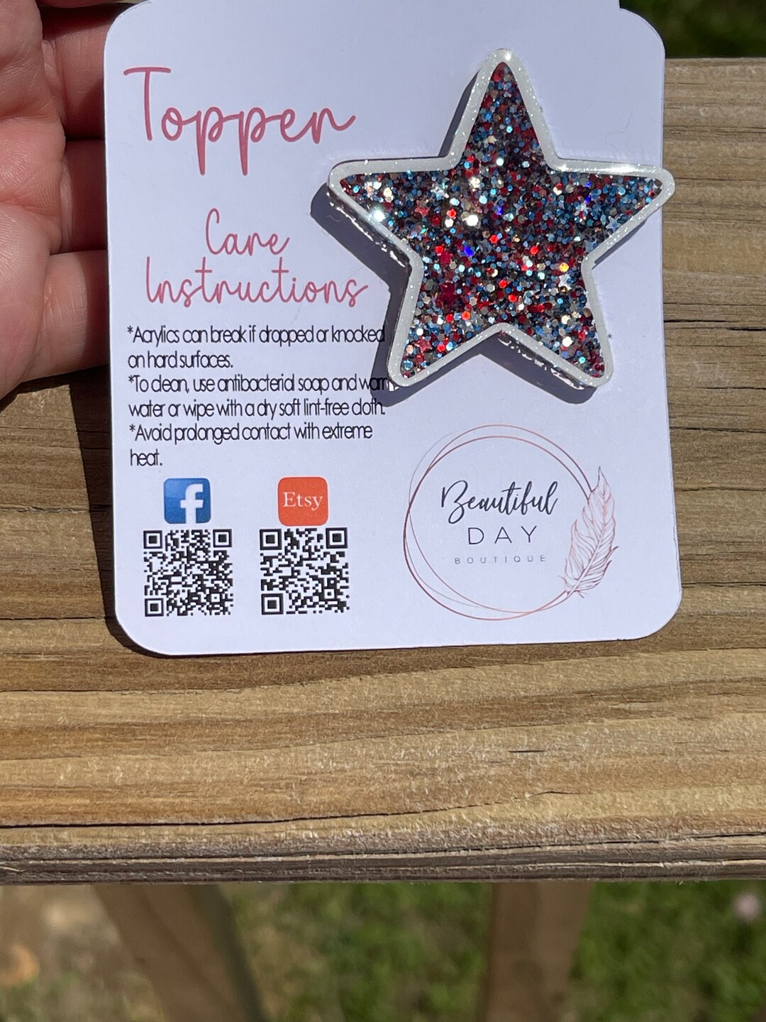 Star-red White Blue-nurse-teacher-badge Reel-fourth of July - Etsy