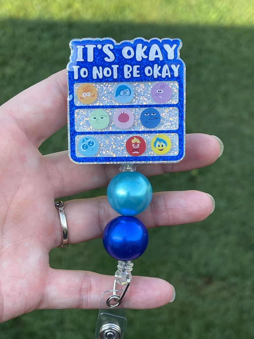 It’s Ok-blue-emotions-nurse-teacher-badge Reel-lanyard- - Etsy