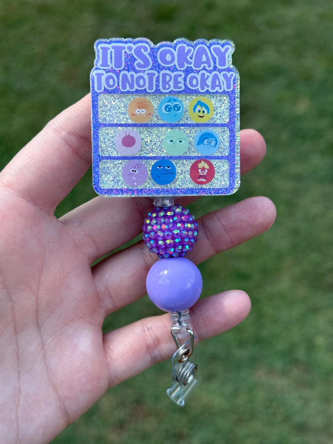 It’s Ok-purple-emotions-nurse-teacher-badge Reel-lanyard - Etsy