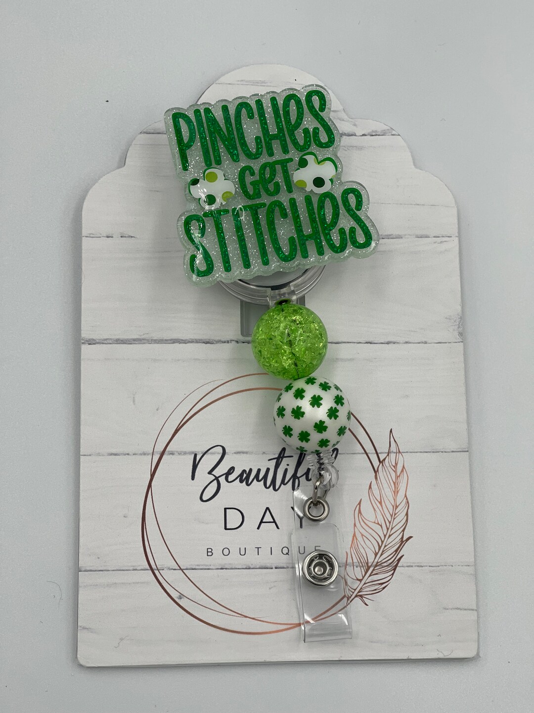 Pinches Get Stitches-shamrock-st.pattys Day-badge Reel-nurse-teacher ...