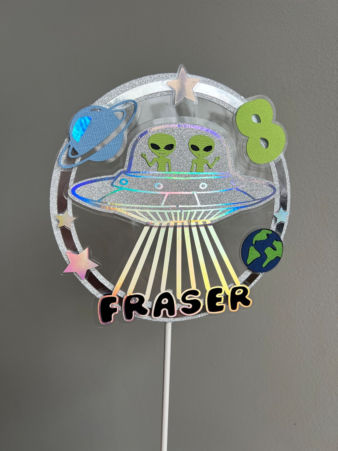 UFO Alien Cake Topper - Etsy