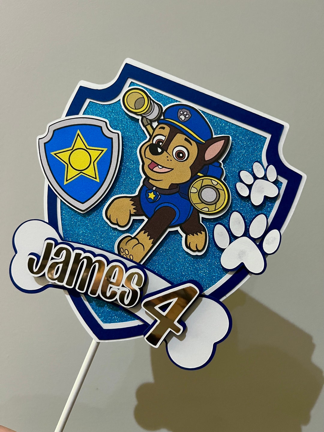 Paw Patrol Chase Cake Topper - Etsy Australia
