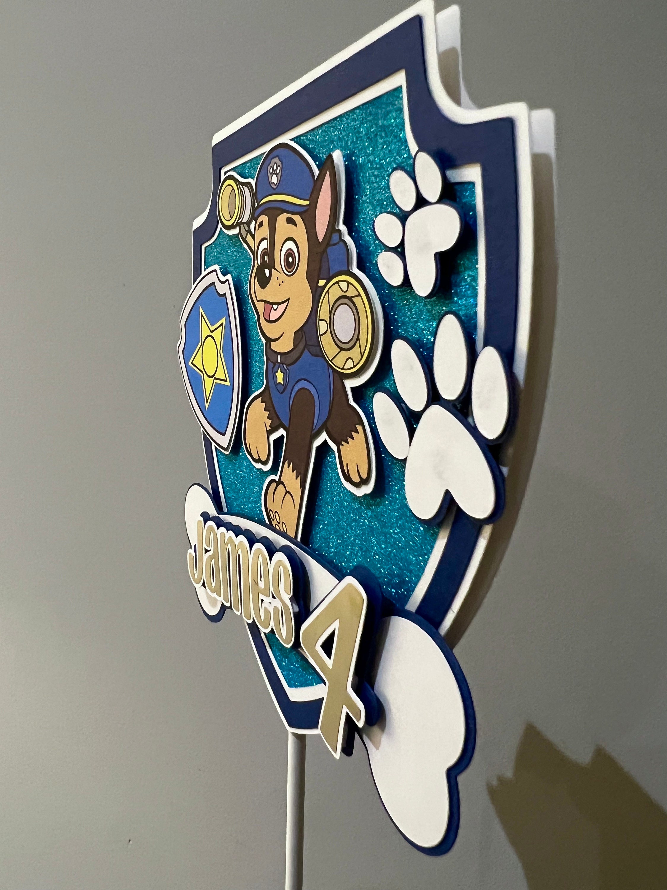 Paw Patrol Chase Cake Topper - Etsy Australia