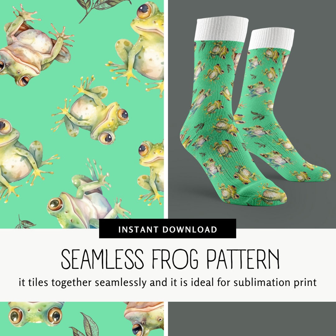 Frog Pattern Seamless, Digital Wallpaper Pattern, Repeat Pattern ...