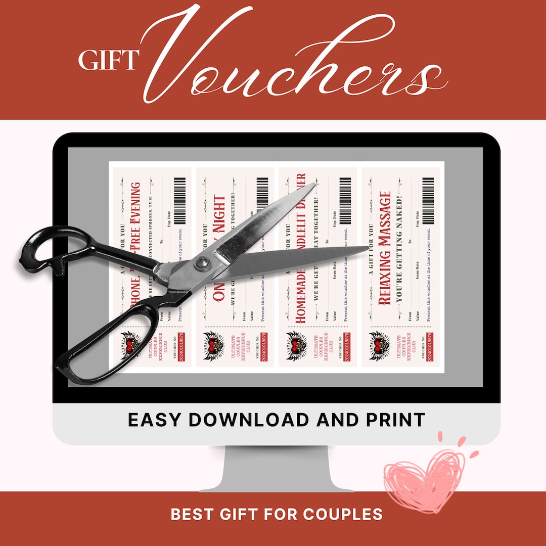 Printable Coupons, Valentine's Love Coupons, Anniversary Gift, Wedding ...