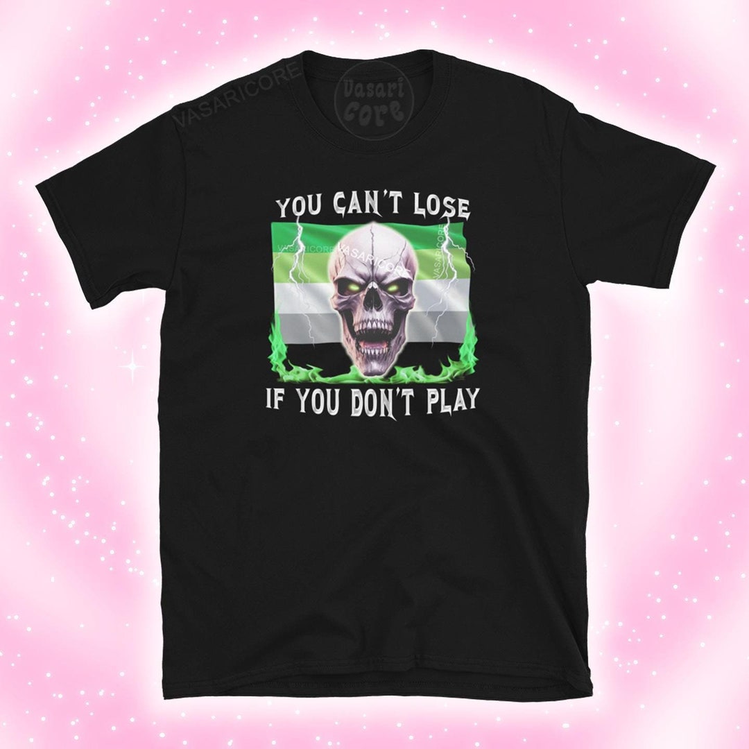 AROMANTIC You Cant Lose If You Don't Play Funny Aro Flag Pride Badass ...