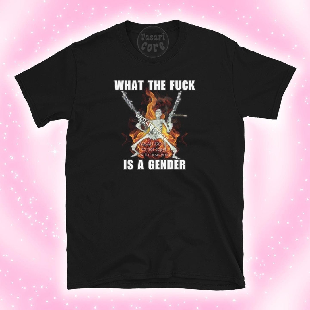 WTF IS a GENDER Funny Pride, Nb T Shirt Trans, Non-binary Flag Skull ...