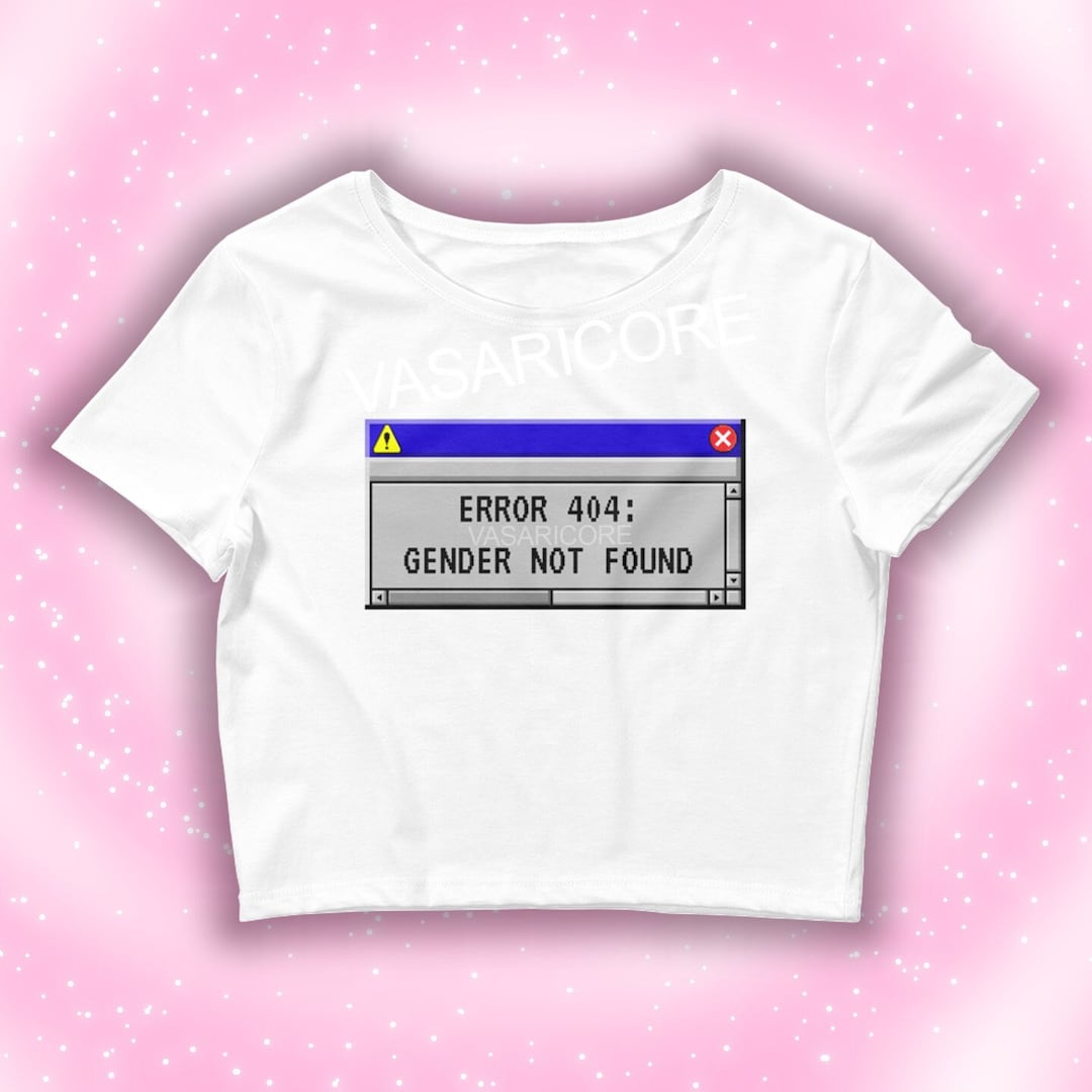 GENDER NOT FOUND Crop Top Nonbinary Genderqueer Genderflux Croptop Baby ...