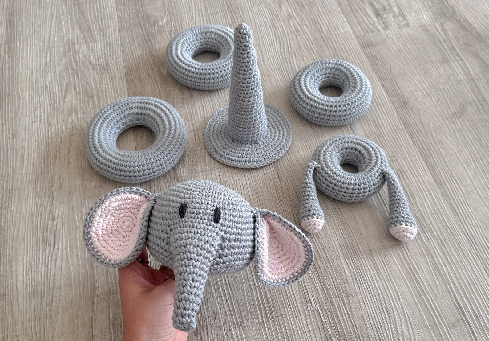 Stacking Tower Ella the Elephant - Crochet Pattern | German & ENGLISH ...