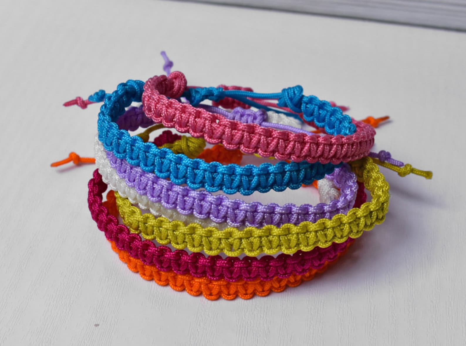 Waterproof Nylon Cord Bracelet: Adjustable Friendship Jewelry - Etsy