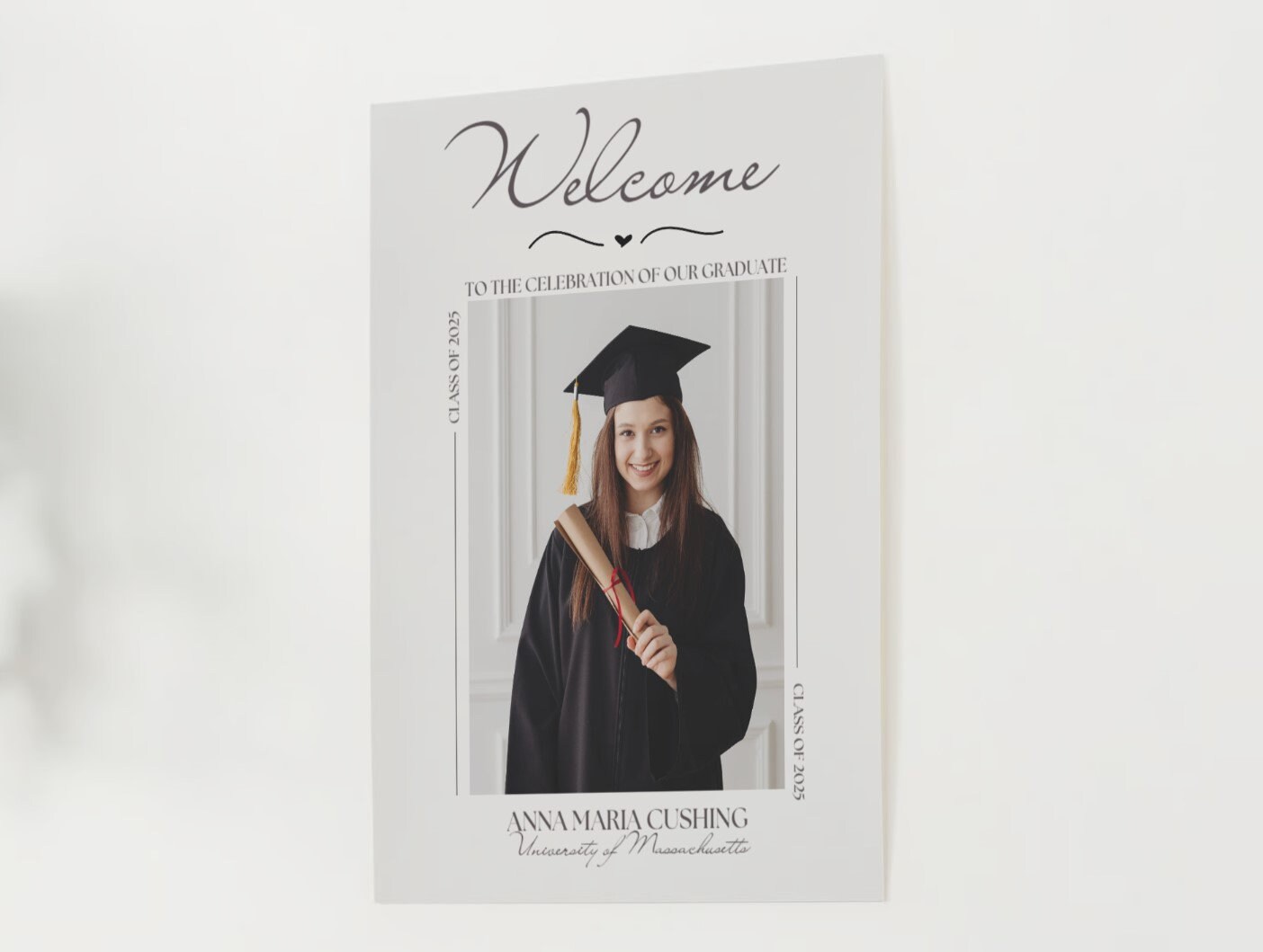 Graduation Party Welcome Sign Template Photo Graduation Welcome Poster ...