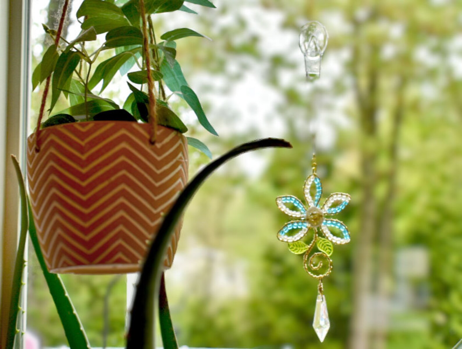 Crystal Sunflower Suncatcher: Handmade Blue & Gold Car Charm - Etsy
