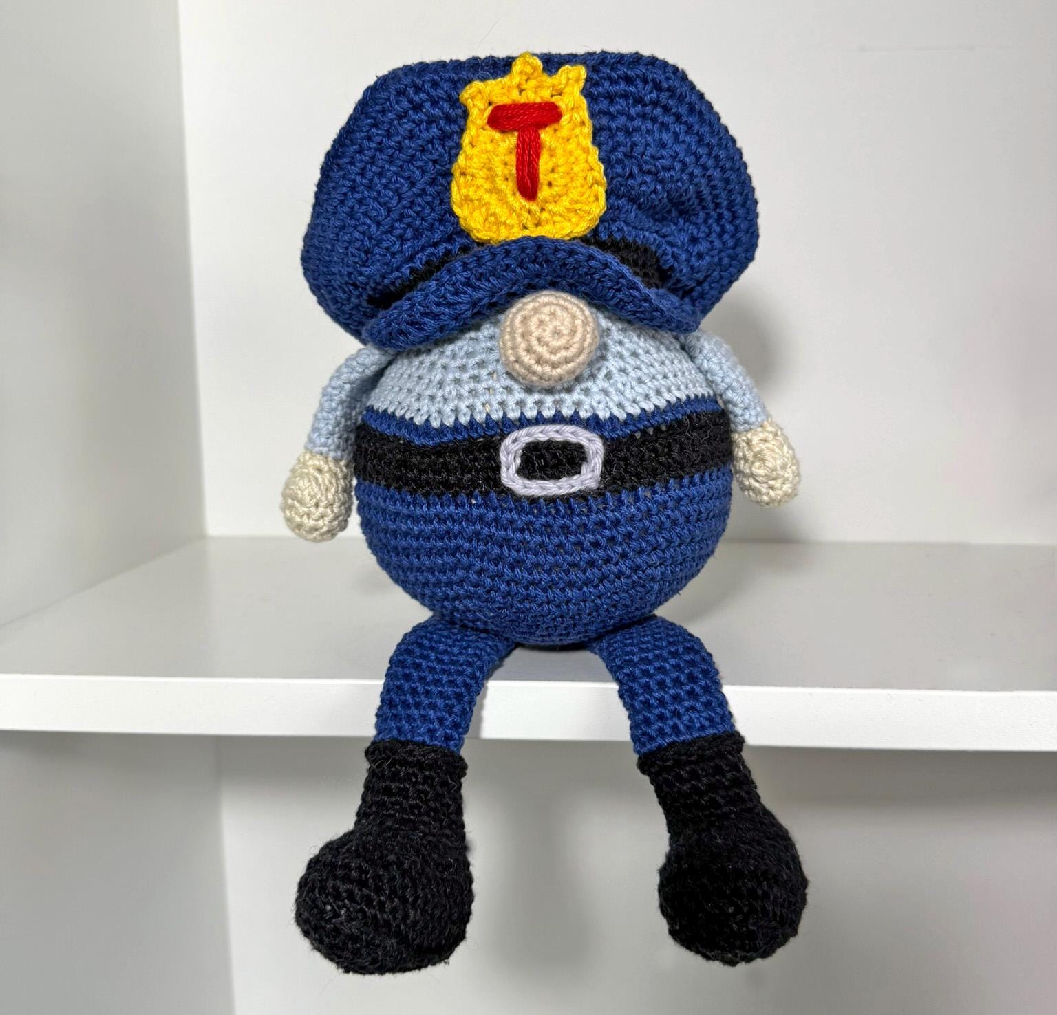 Crochet Policeman Gnome – Handmade Law Enforcement Decor or Gift ...