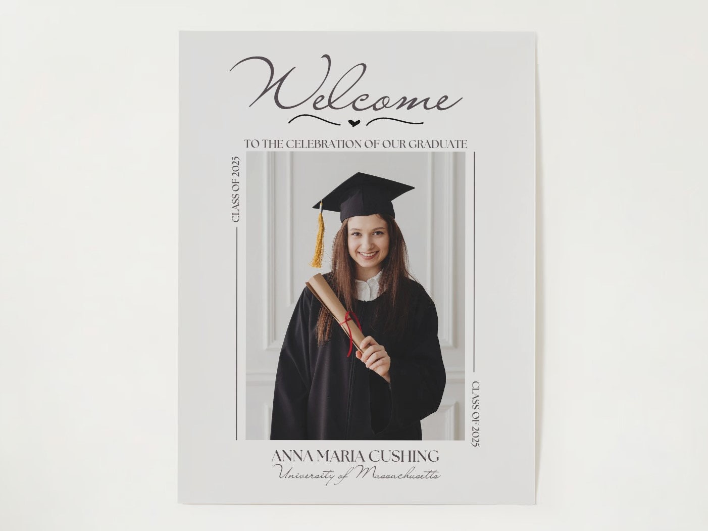 Graduation Party Welcome Sign Template Photo Graduation Welcome Poster ...