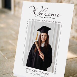 Graduation Party Welcome Sign Template Photo Graduation Welcome Poster ...