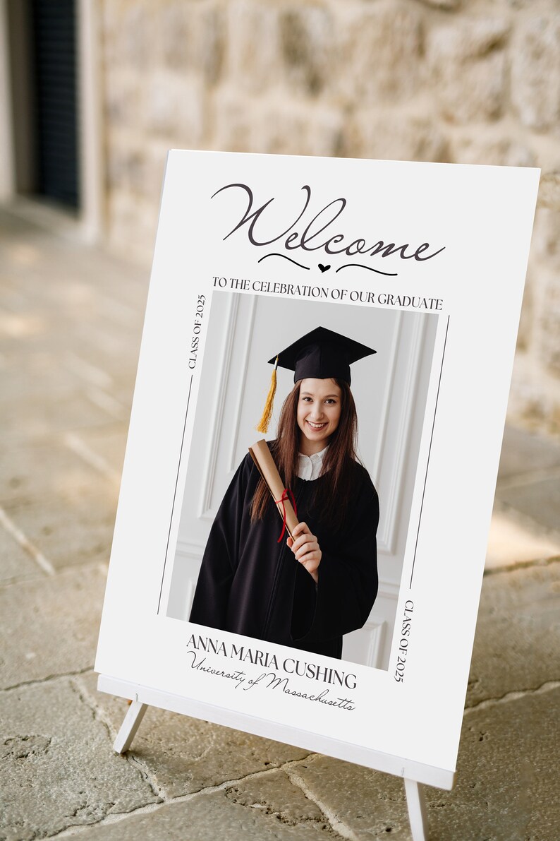 Graduation Party Welcome Sign Template Photo Graduation Welcome Poster ...