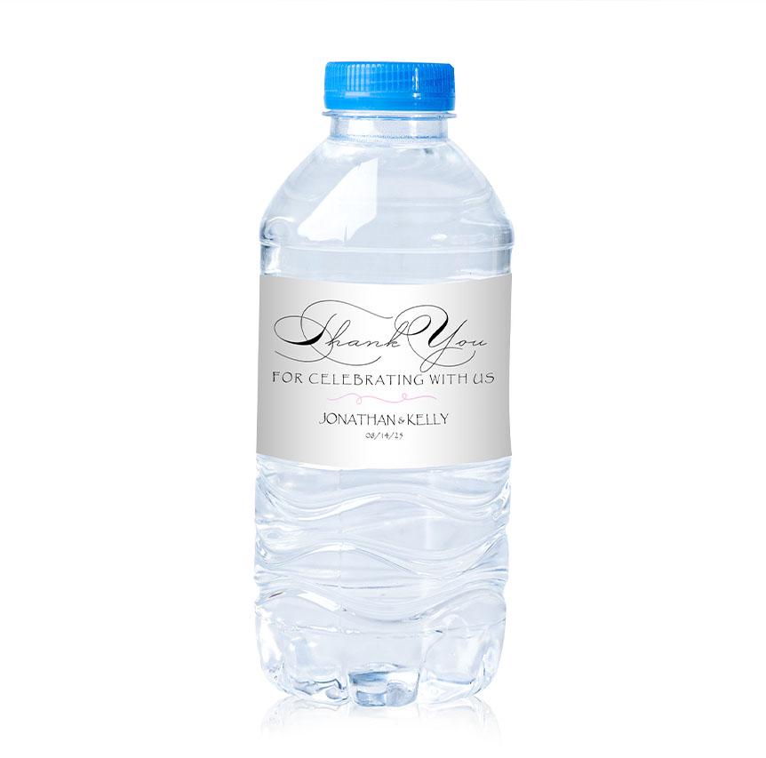 Personalized Wedding Water Bottle Labels: Waterproof Thank You Stickers ...