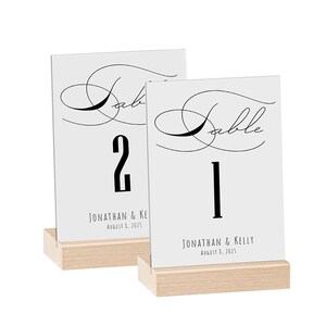 Printed Wedding Table Numbers, Heavy Cardstock Wedding Table Decor ...